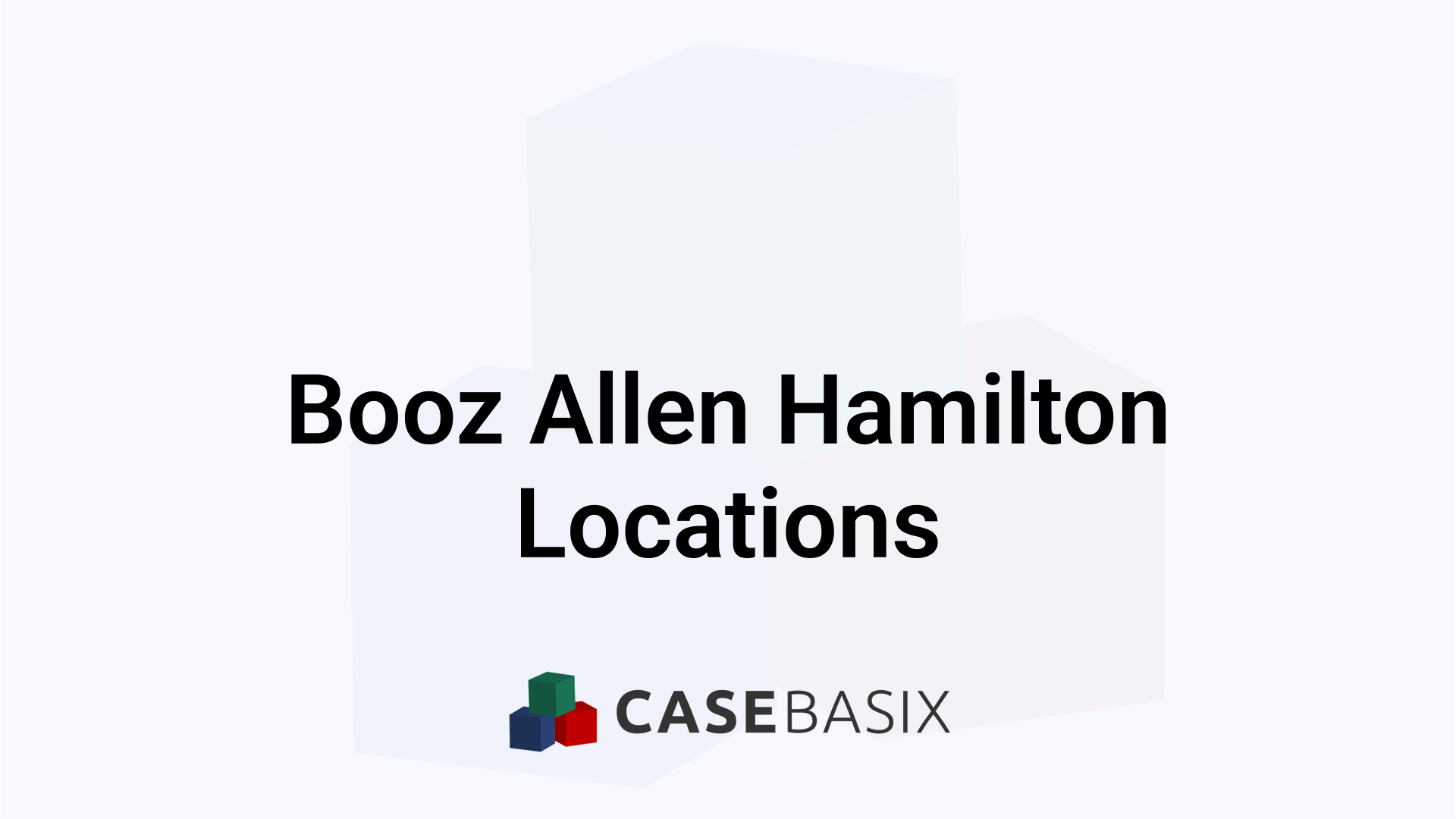Booz Allen Hamilton Locations and Offices in the U.S.