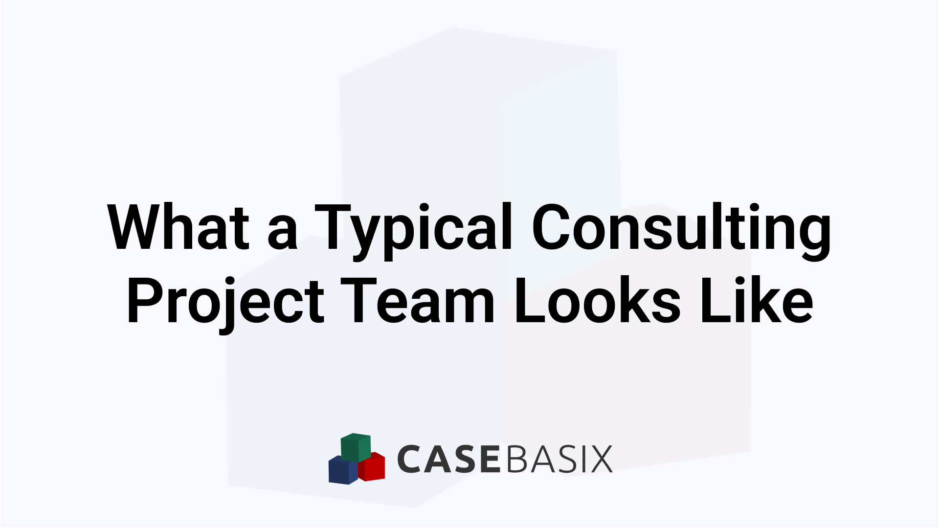 Consulting Project Team Structure - Roles and Hierarchy